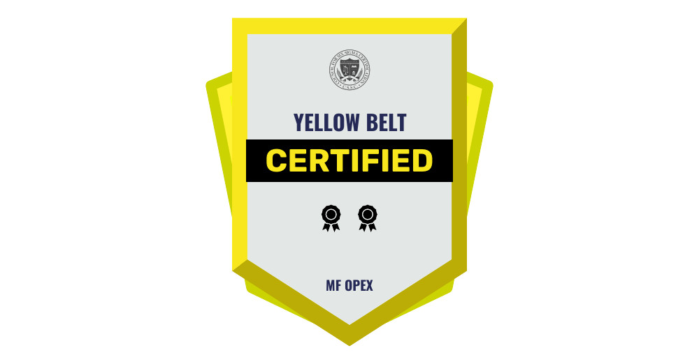 YELLOW BELT CERTIFICATION - MF-OPEX | Certify