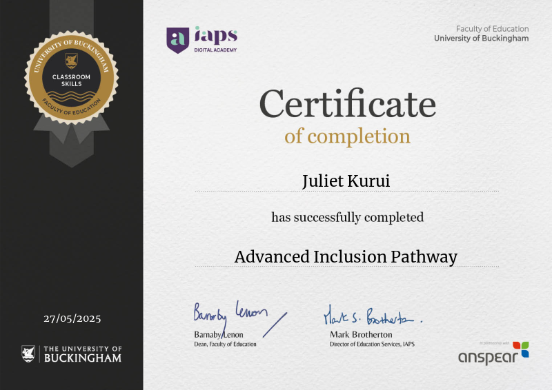 Advanced Inclusion Pathway - Anspear | Certify