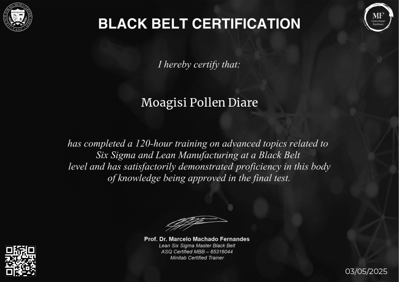 BLACK BELT CERTIFICATION - MF-OPEX | Certify