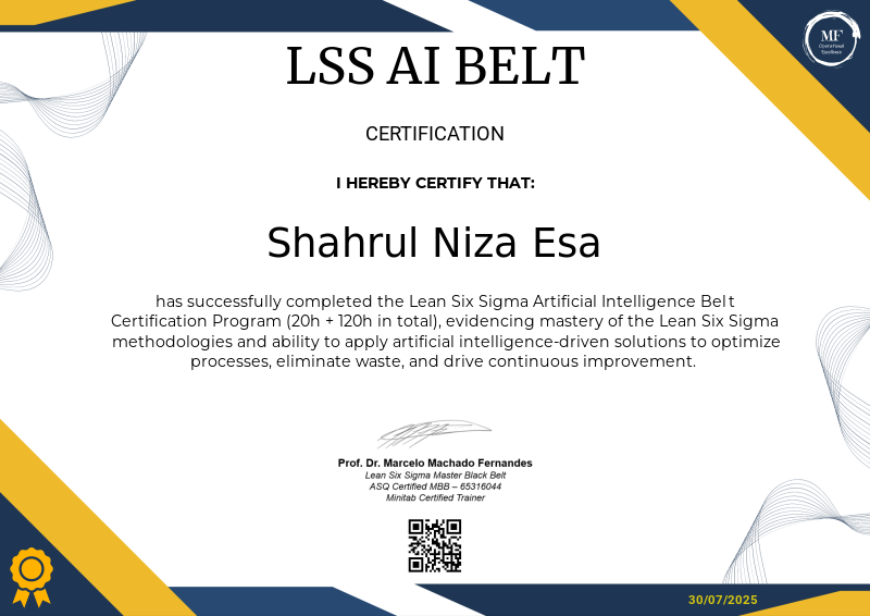 LSS AI BELT - MF-OPEX | Certify